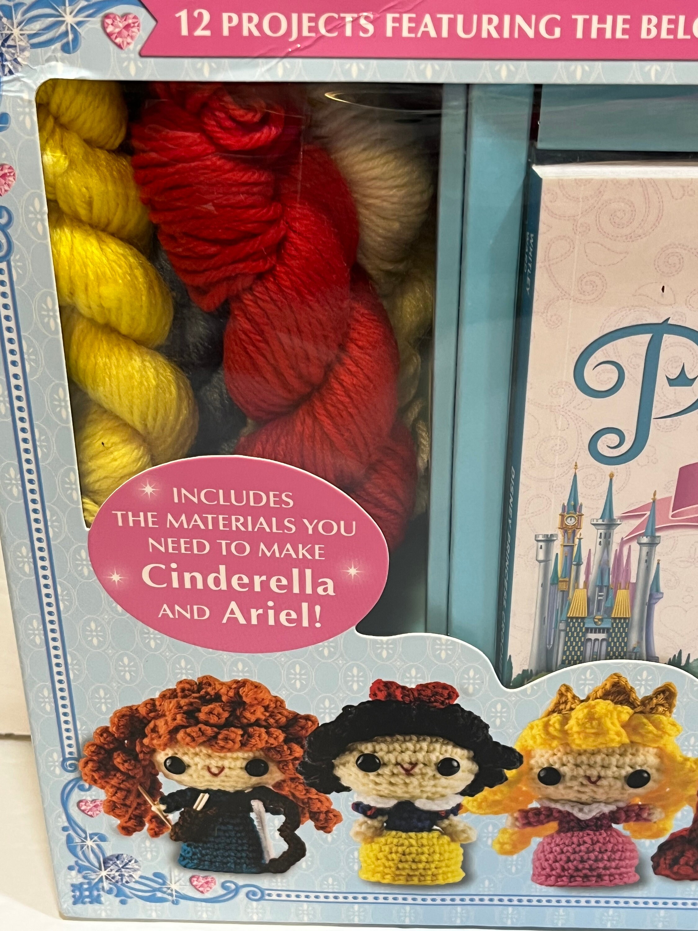 Cinderella & Ariel Disney Princess Crochet Craft Kit 2015 New - Etsy