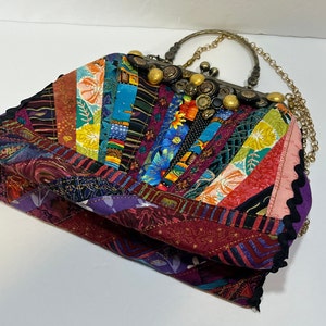 Scrappy Handbag Cotton and Cotton Batting Burnished Gold 8.5 Across ...