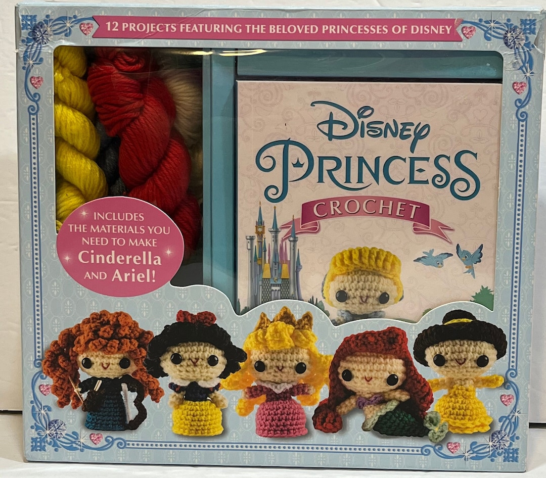 Cinderella & Ariel Disney Princess Crochet Craft Kit 2015 New - Etsy