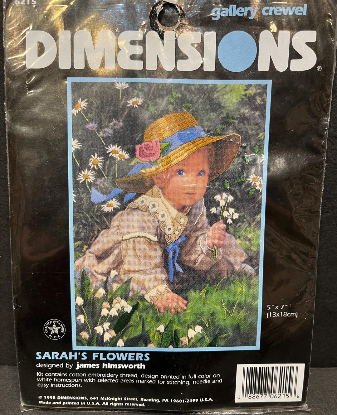 Beginner Craft Kit by Dimensions, "sarah's Flowers" Crewel Embroidery ...