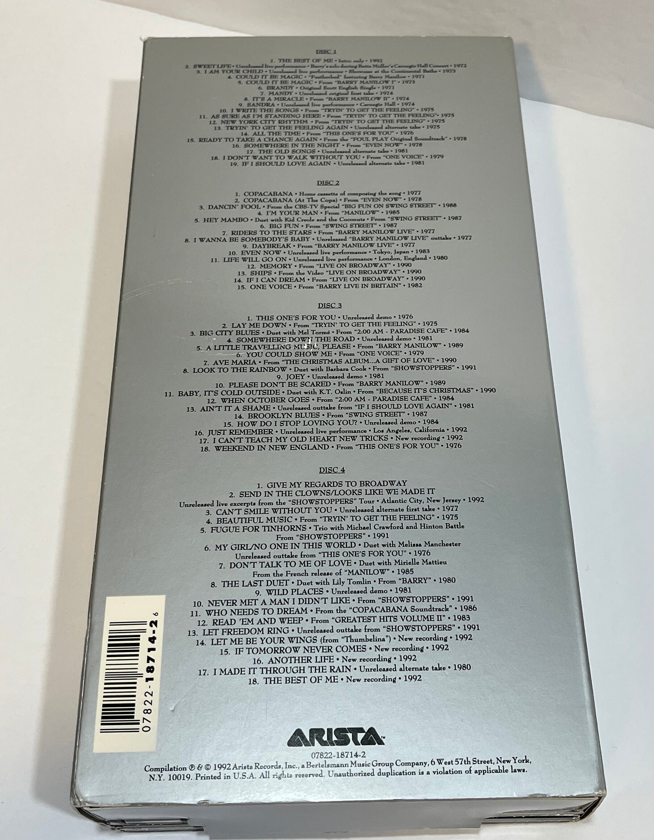 Barry Manilow: the Complete Collection and Then Some... New in the Box ...