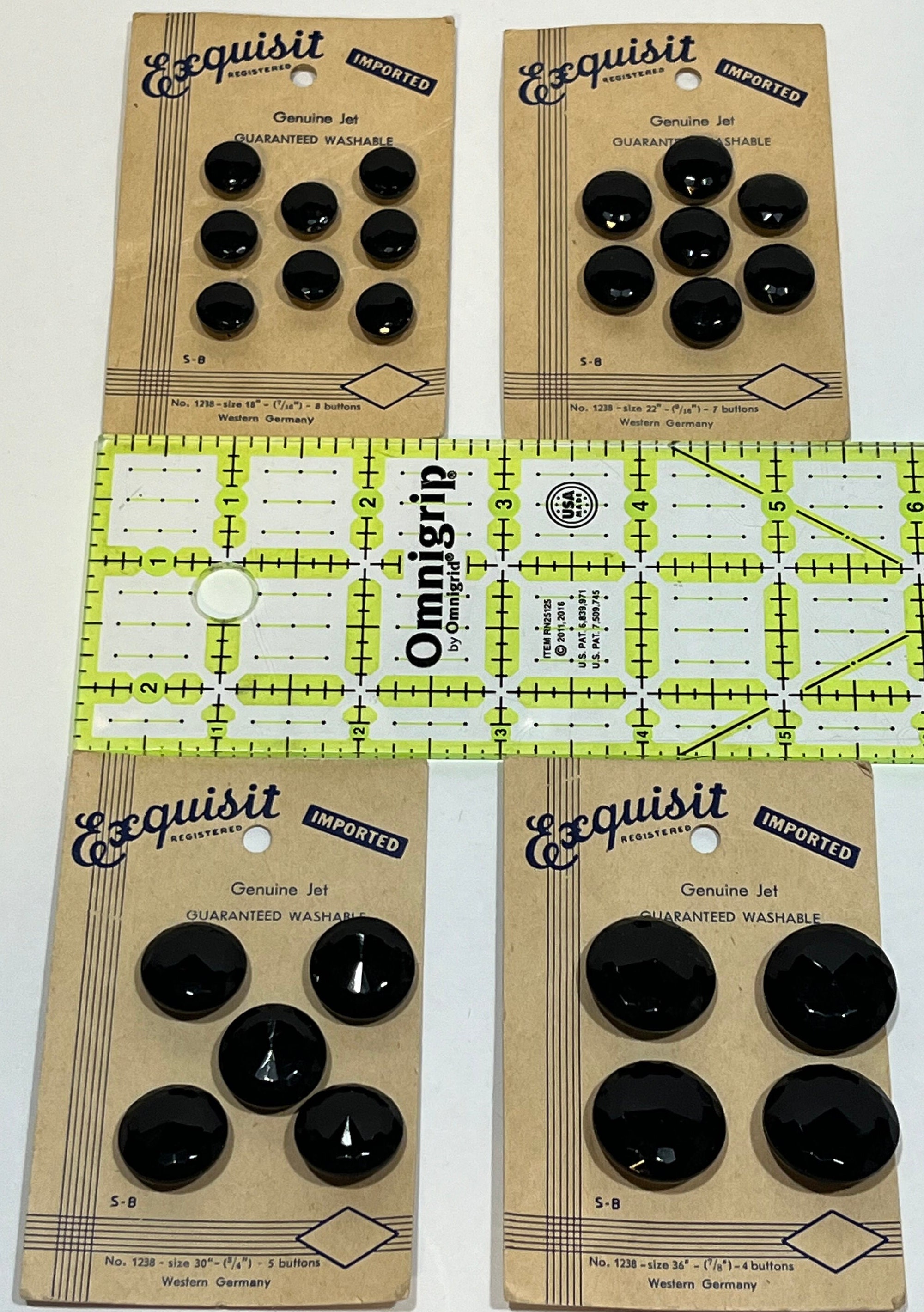 Vintage 40's Buttons: Genuine Jet Button Packs, Imported From Western ...