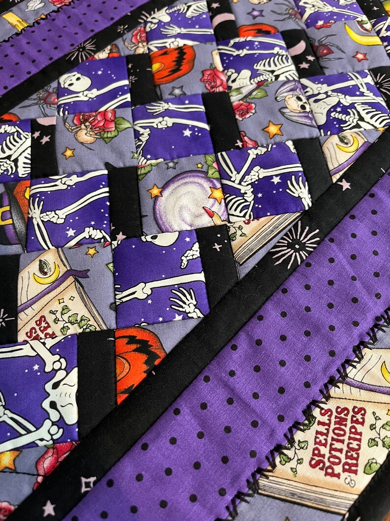 Halloween 52 Tabletop Runner: Strip Pieced & Quilted - Etsy