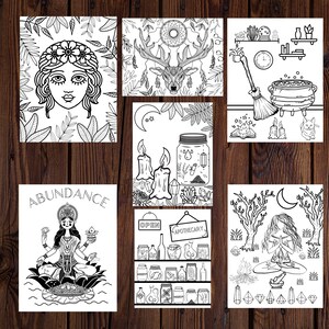 25 Pack of Printable Coloring Pages-magical Coloring Pages-spiritual ...