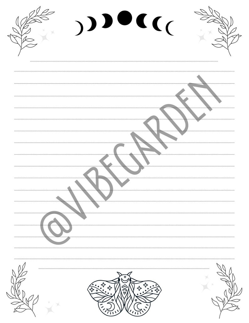 Witchy Aesthetic Note Page-book of Shadows Note Page-grimoire - Etsy