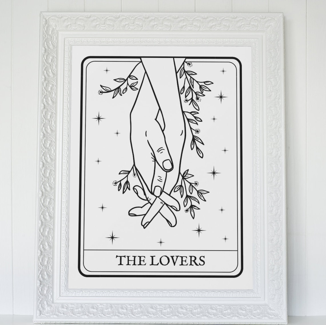 The Lovers Tarot Wall Art-tarot Card Wall Art-witchy Wall Art - Etsy