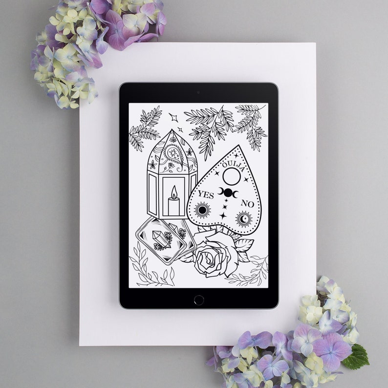 25 Witchy Coloring Pages-magical Coloring-spiritual - Etsy