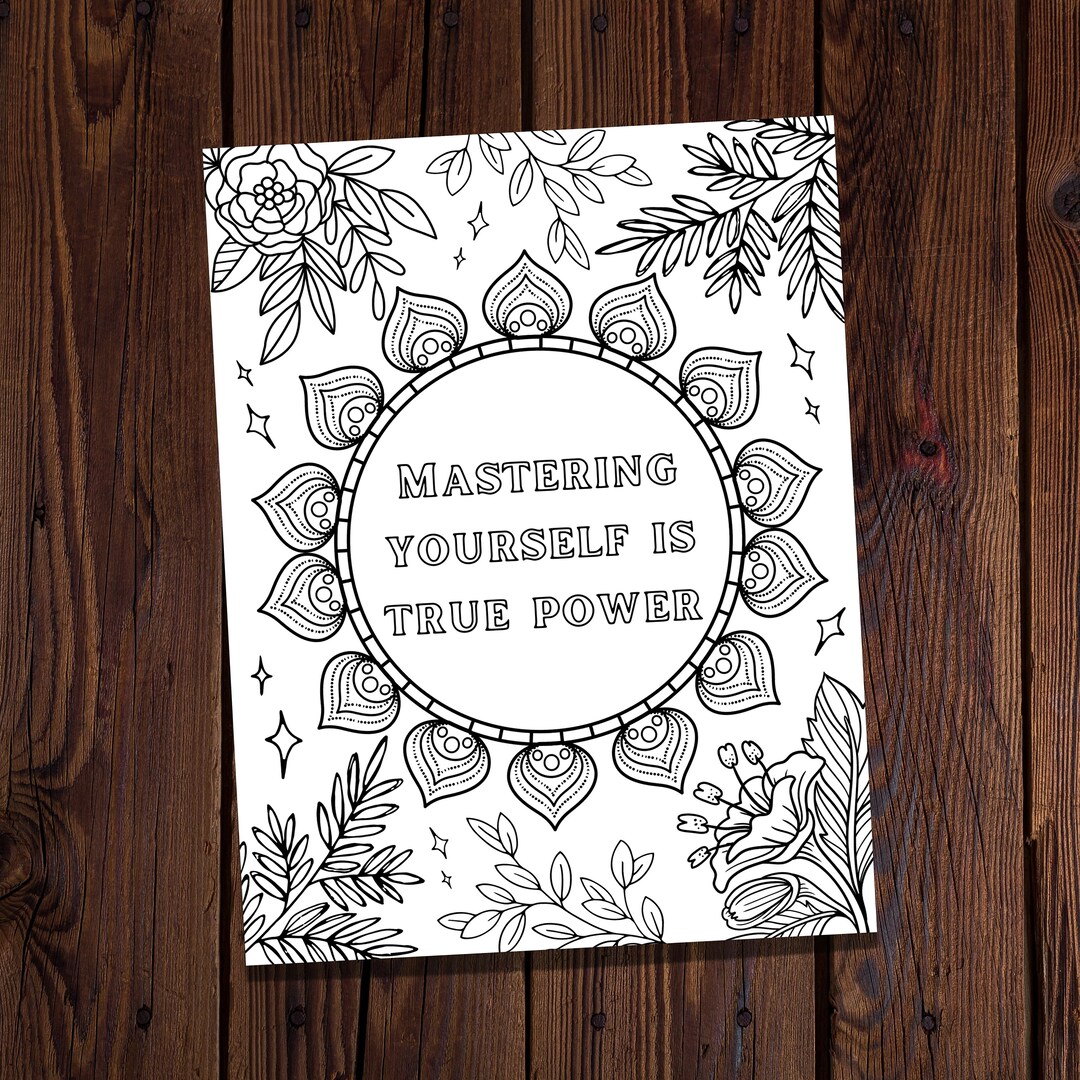 Mandala Coloring Page-mandala Affirmation Coloring Page-magic Mandala ...