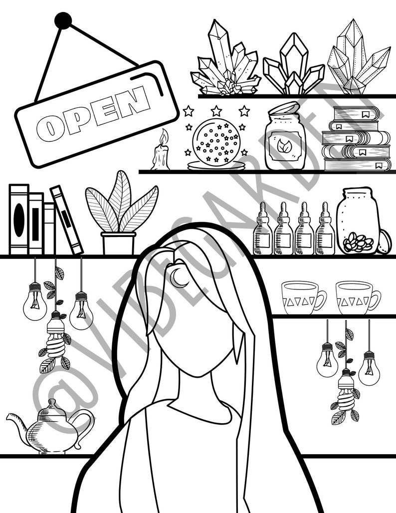 6 Pack of Magical Coloring Pages- Spiritual- Digital- All Ages Coloring ...