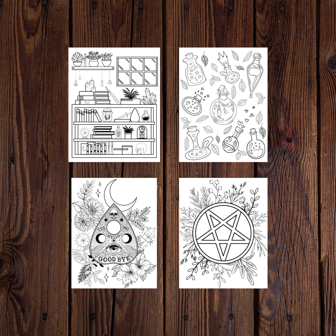 25 Witchy Coloring Pages-magical Coloring-spiritual Coloring-coloring ...