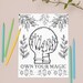 Own Your Magic Coloring Page-magical Coloring Page-witchy Coloring Page ...