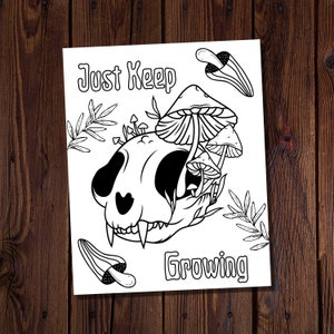 6 Pack Mushroom Coloring Pages-magic Mushroom Coloring Sheets-witchy ...