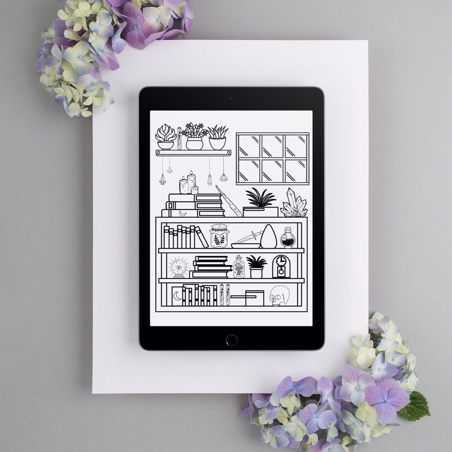 Room Full of Magic Coloring Page-magical Coloring - Etsy