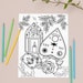 Divination-planchette Coloring Page-witchy Coloring Page-magical ...