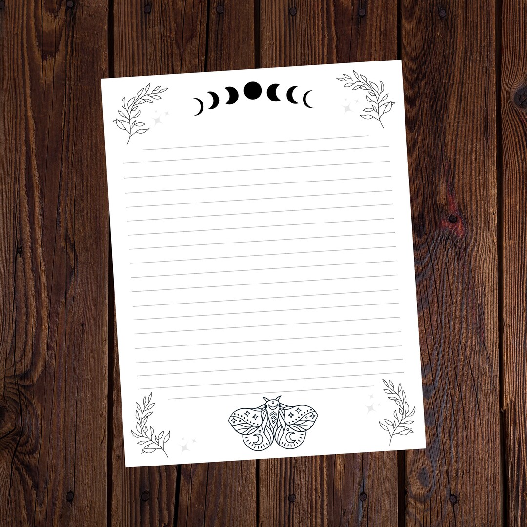 Witchy Aesthetic Note Page-book of Shadows Note Page-grimoire Note Page ...