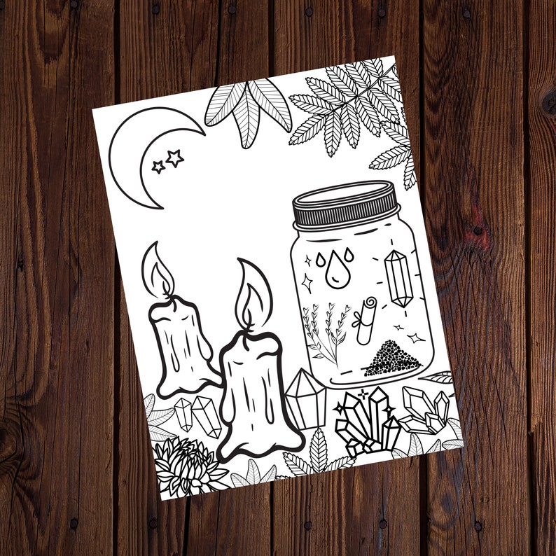 A Night of Magic- Spiritual - Digital - All Ages Coloring Pages- Adult ...