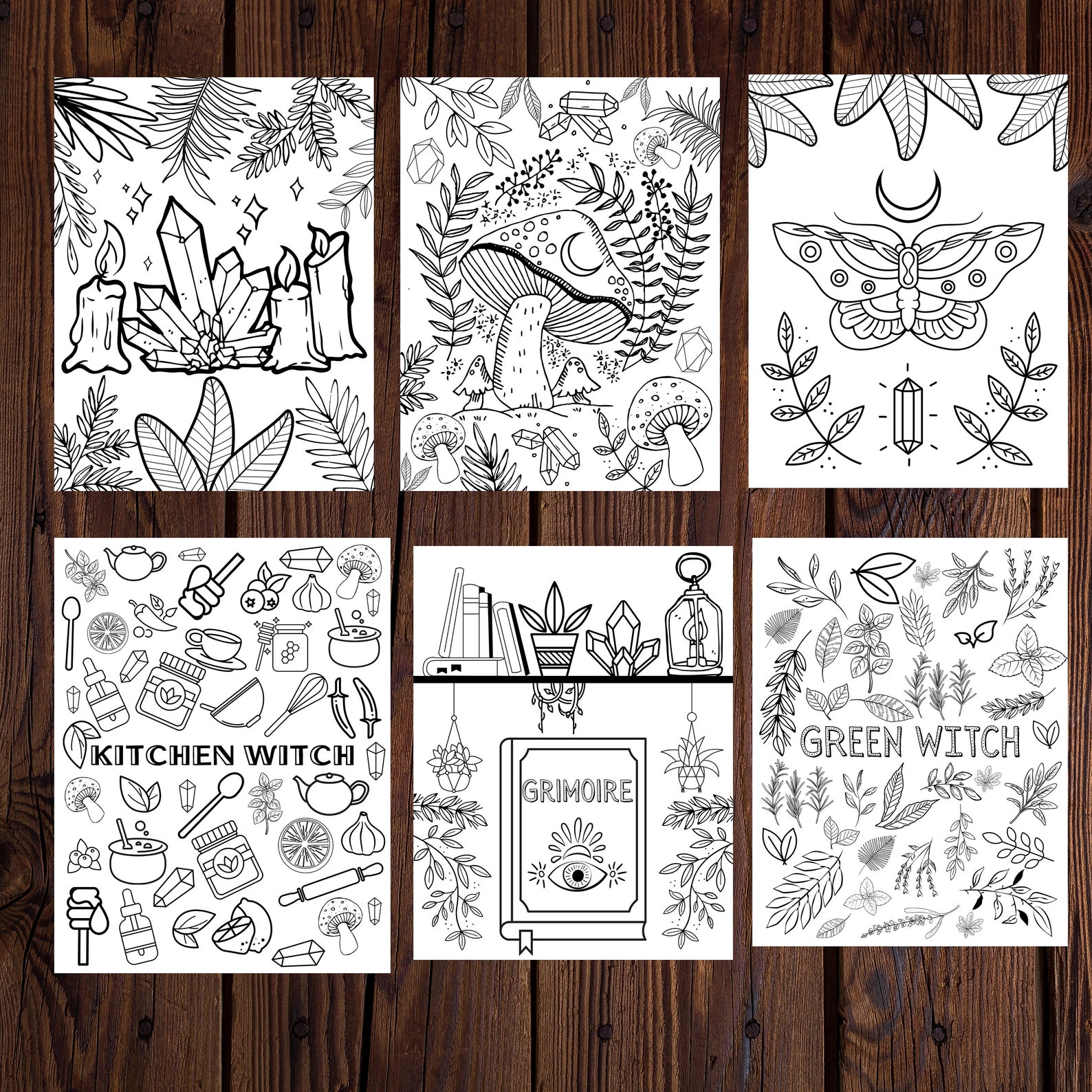 25 Pack of Printable Coloring Pages-magical Coloring - Etsy