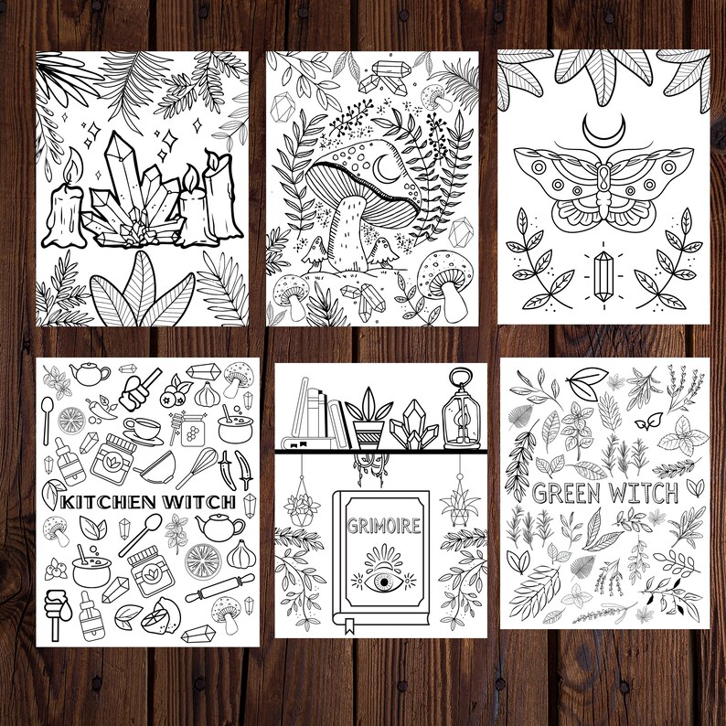 25 Pack of Printable Coloring Pages-magical Coloring - Etsy
