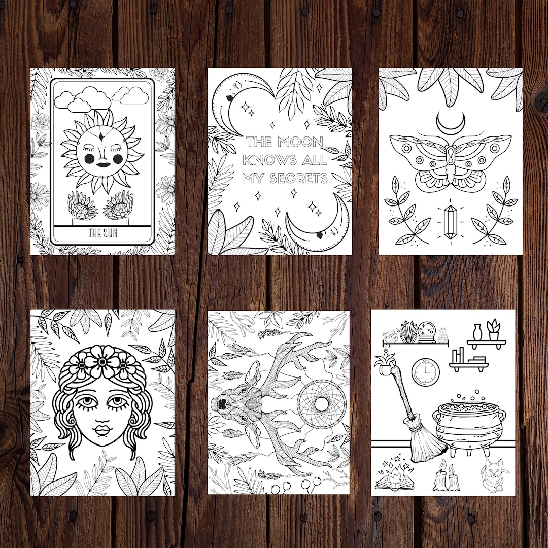 15 Pack of Magical Coloring Pages- Spiritual - Digital - All Ages ...