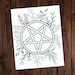 Magic Pentacle Printable Coloring Page-pentacle Coloring-magical ...