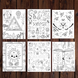 25 Pack of Printable Coloring Pages-magical Coloring Pages-spiritual ...
