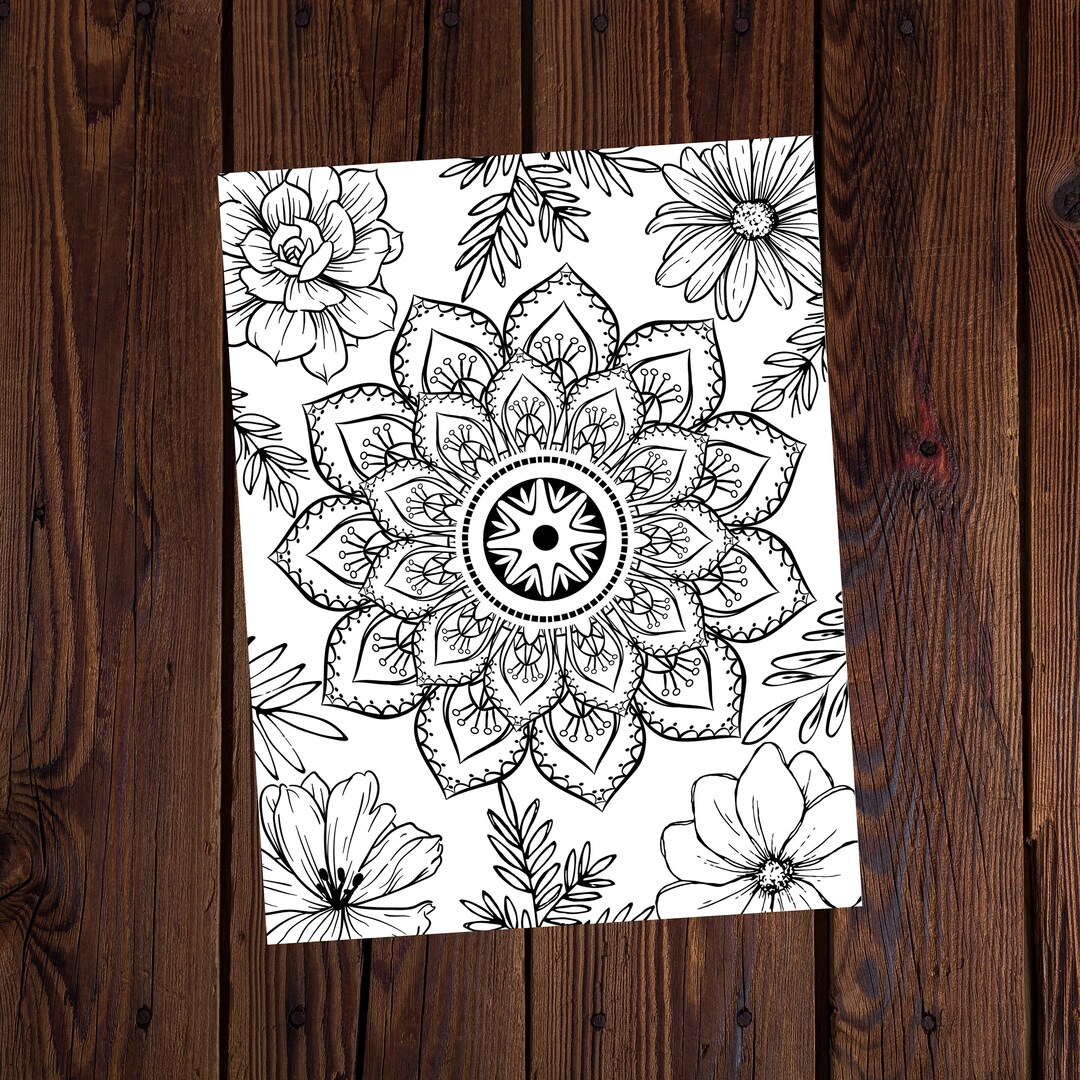 Mandela Magic Printable Coloring Page- Magical Coloring Page- Witchy ...