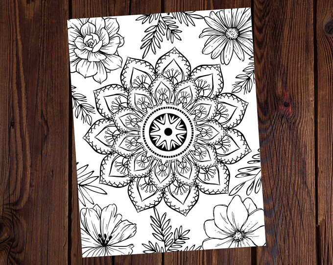 Mandela Magic Printable Coloring Page Magical Coloring Page - Etsy