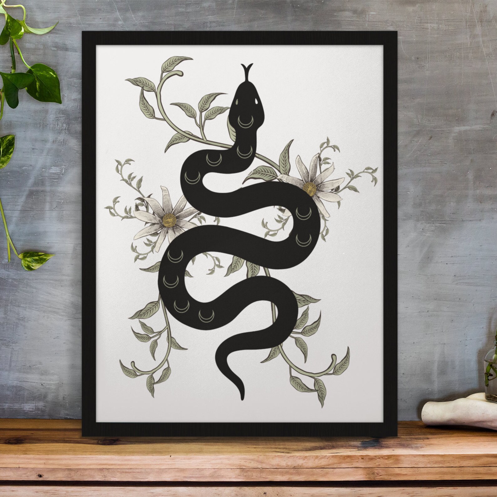 Magic Serpent Wall Art-printable Wall Art-home Décor-witchy Wall Art ...