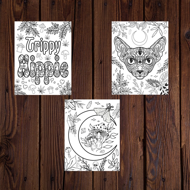25 Witchy Coloring Pages-magical Coloring-spiritual - Etsy