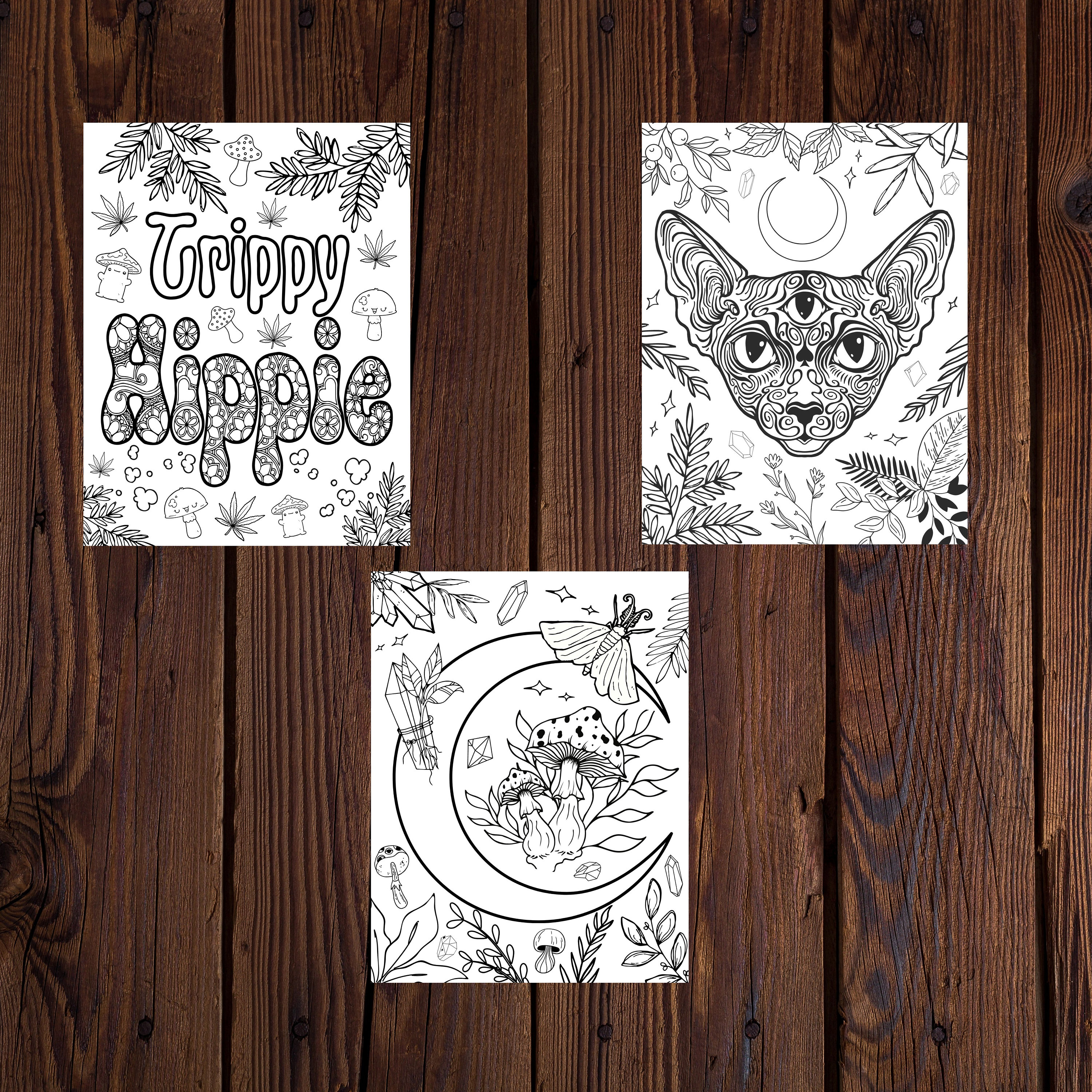 25 Witchy Coloring Pages-magical Coloring-spiritual Coloring-coloring ...