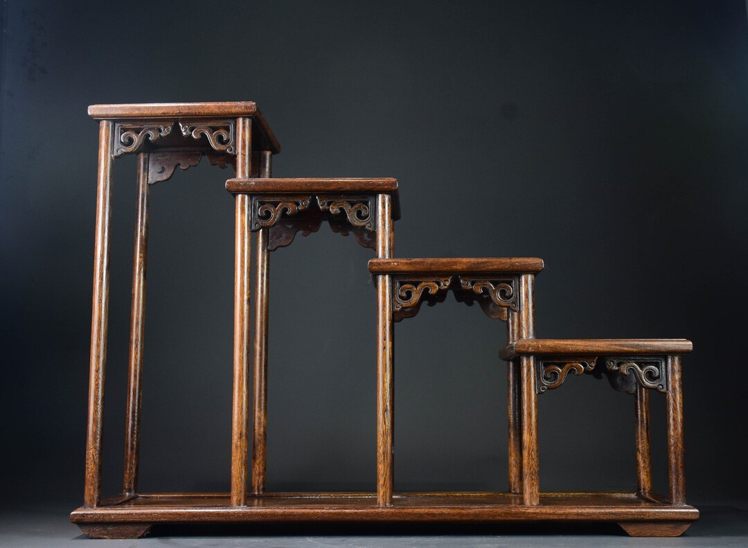 China's Pure Hand-carved Collection of Rosewood Ancient Rack Ornaments ...