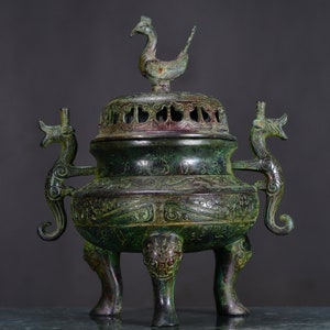 Chinese Pure Hand-carved Han Dynasty Bronze Standing Bird - Etsy