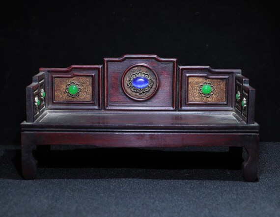 Chinese Antique Rosewood Arhat Bed Statue Pure Hand Carved | Etsy UK