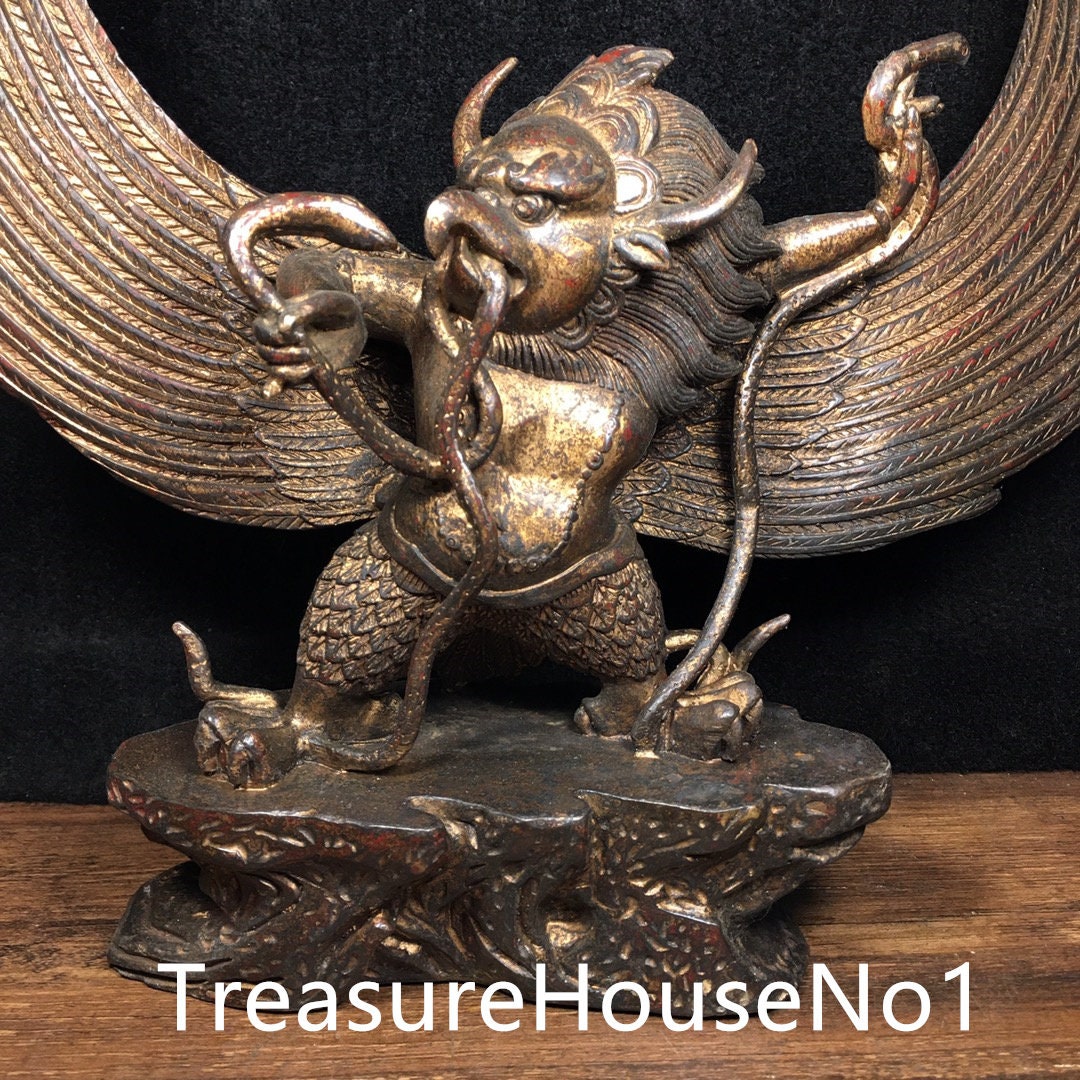 Chinese Antique Pure Hand-carved Pure Copper Dapeng Garuda - Etsy