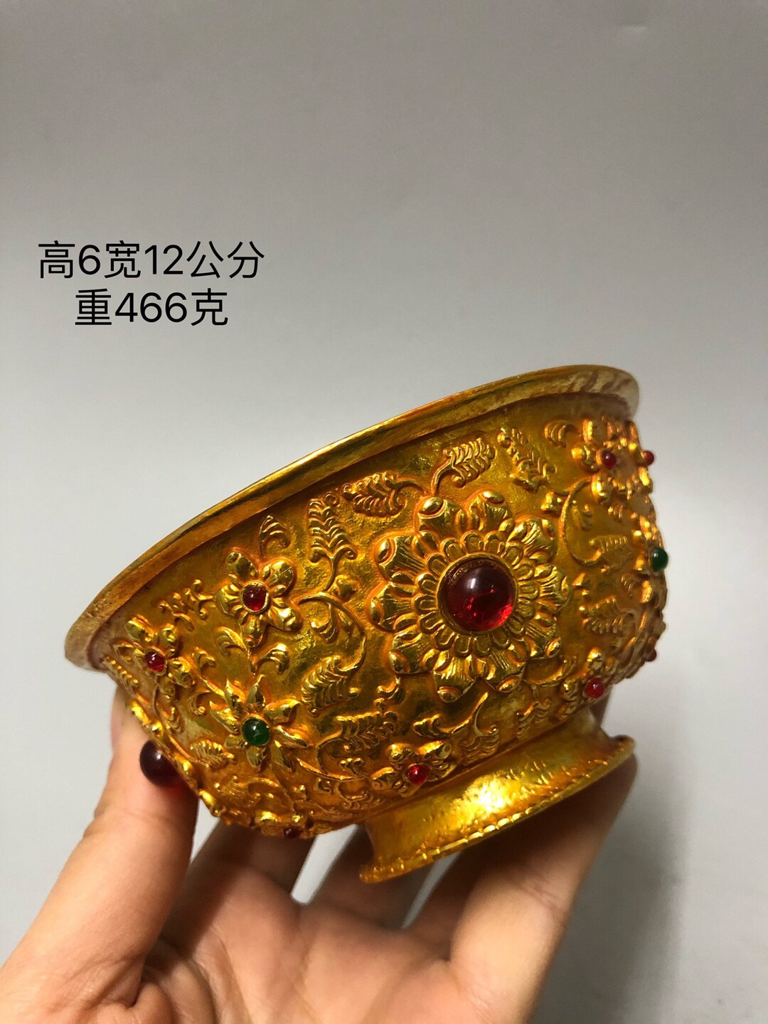 Chinese Antique Pure Hand-carved Gold-plated Bowl Collectible - Etsy