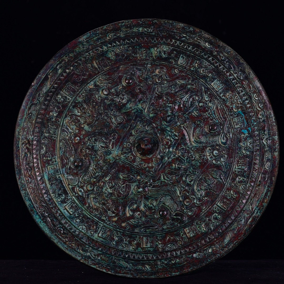 China's Pure Hand-carved Bronze Beast Mirror Ornaments - Etsy