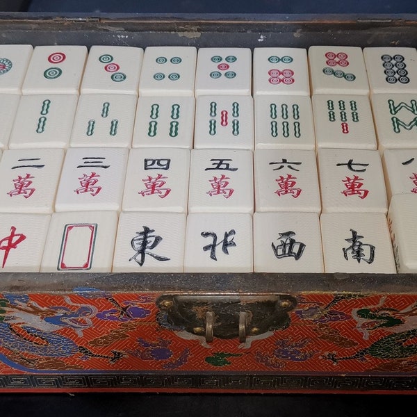 Antique Mahjong Set - Etsy