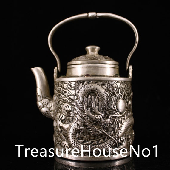 Chinese Antique Pure Copper Silver Gilded Wine Pot. the Statue | Etsy