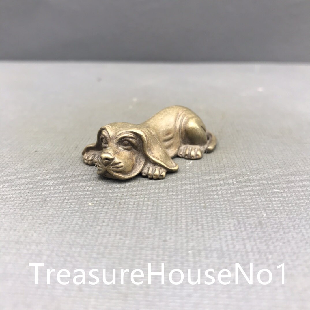Chinese Antique Pure Copper Dog Statues Are Hand Carved and - Etsy