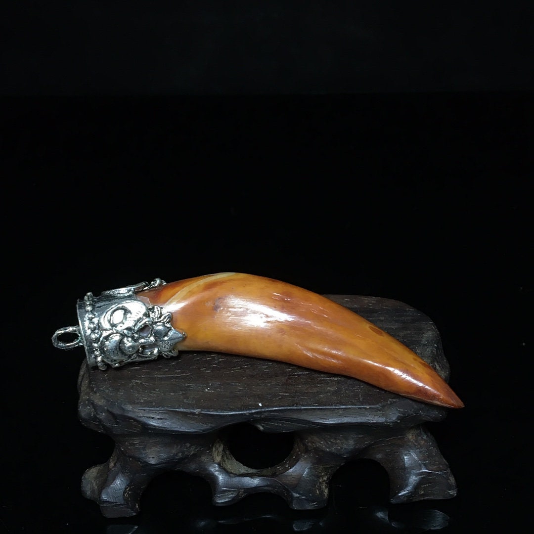 Chinese Antique Natural Wolf Tooth Pendant is Rare and Unique - Etsy