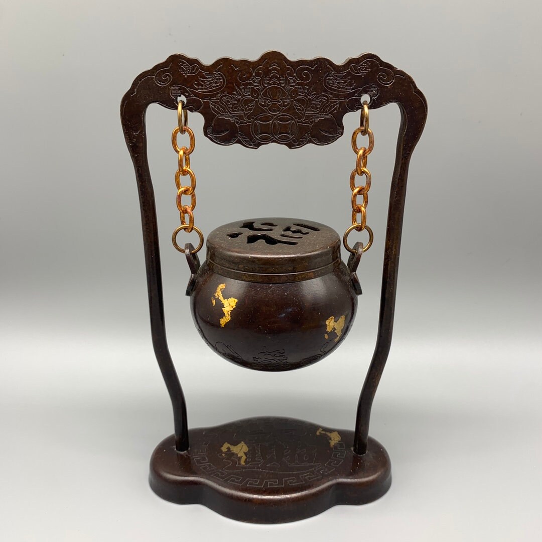 Chinese Antique Pure Hand-carved Gilt Hanging Furnace Decoration, Can ...