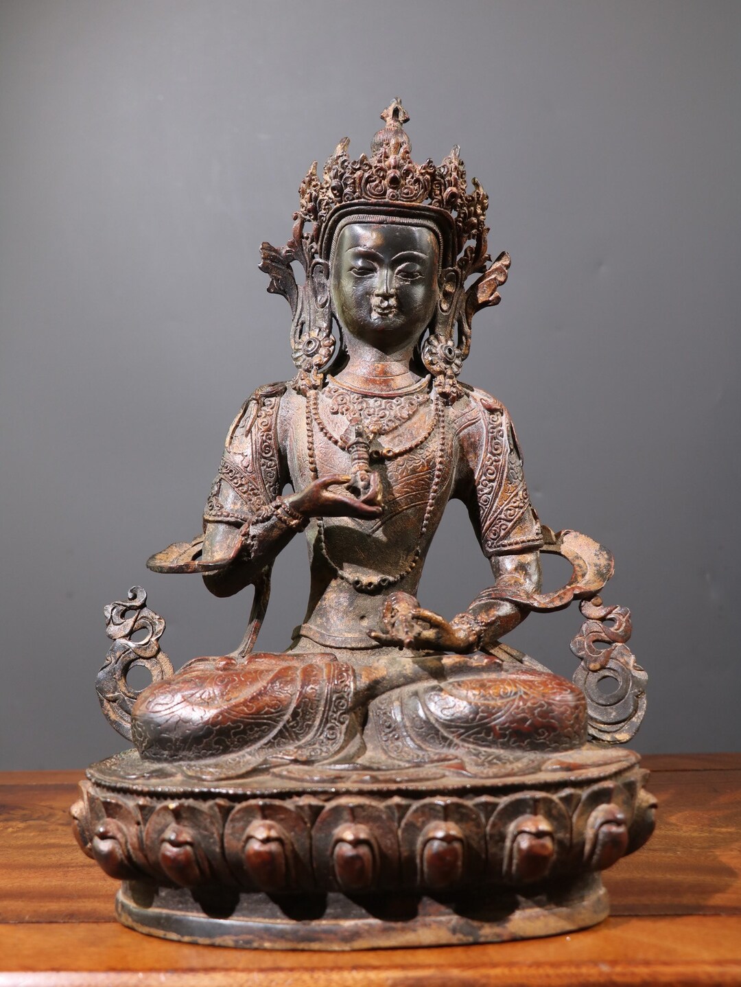 China's Pure Hand-carved Pure Copper Cinnabar Old Buddha - Etsy