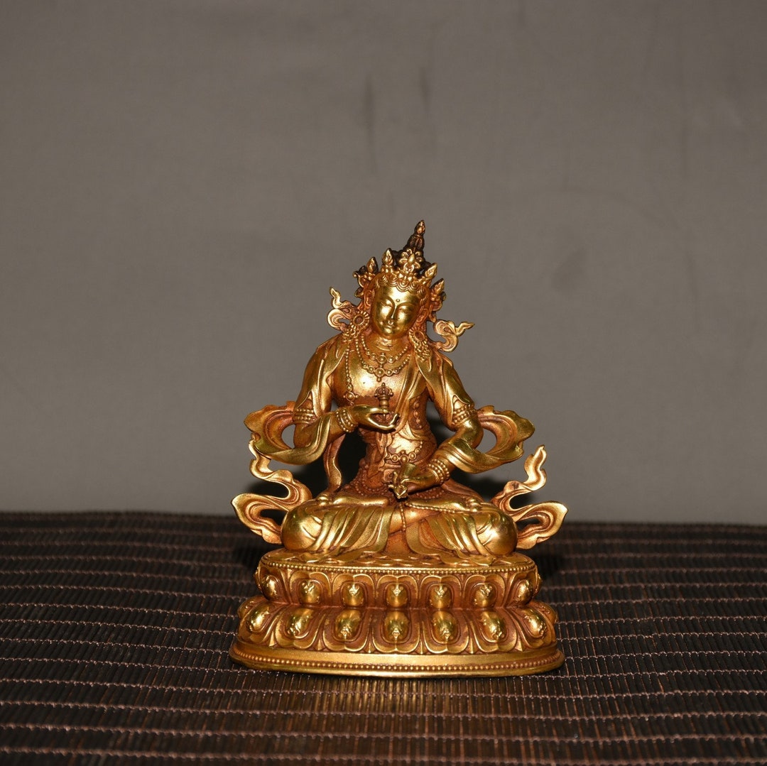 China's Pure Hand-carved Gilt Copper Lotus Base Vajra - Etsy