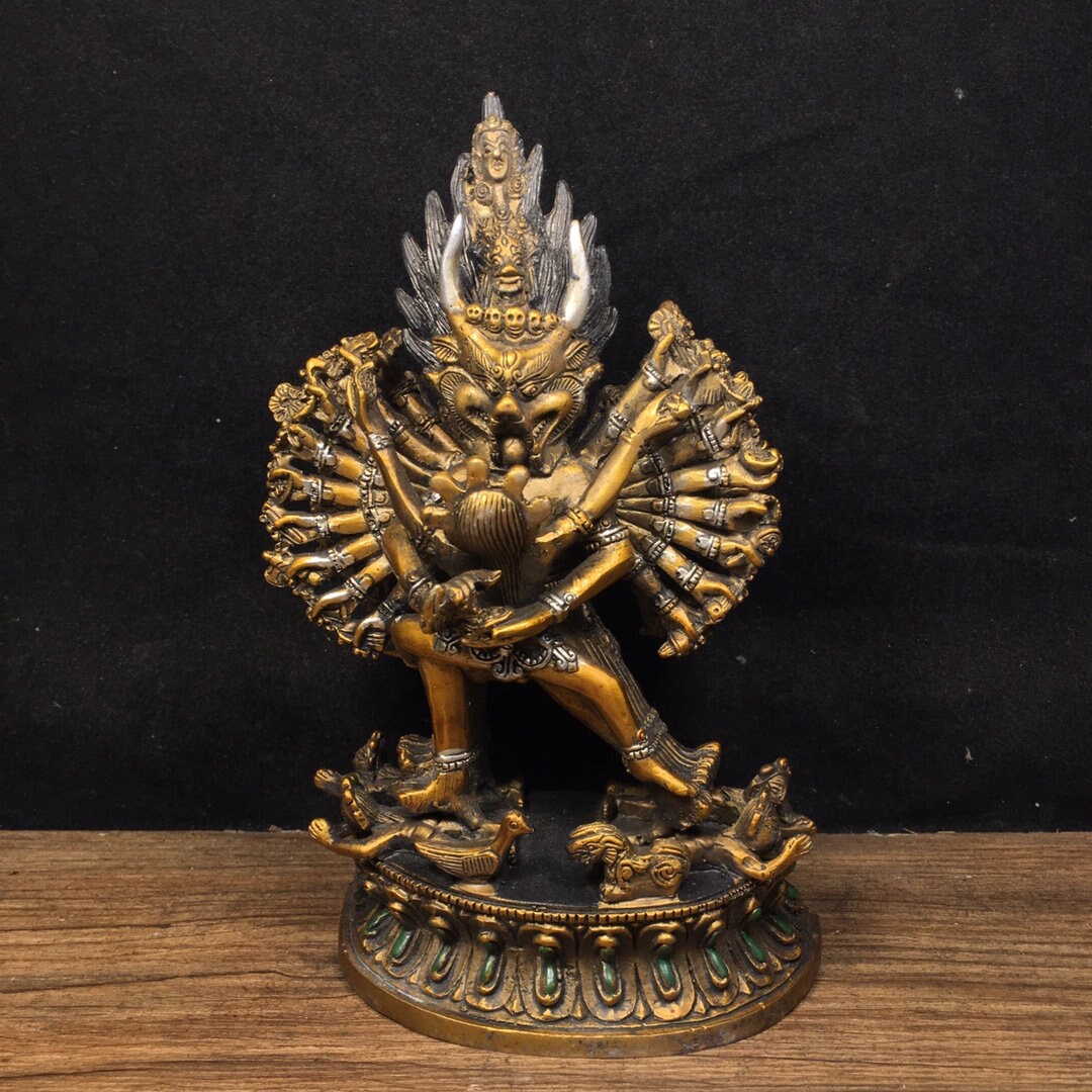 China's Pure Handmade Statues Pure Copper Painted Vajra - Etsy