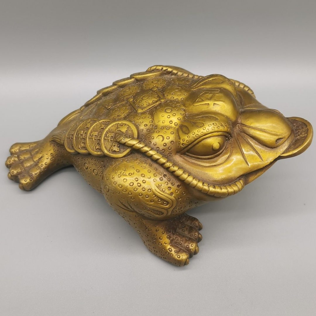 China's Pure Hand-carved Pure Copper Frog and Golden Toad Ornaments Can ...