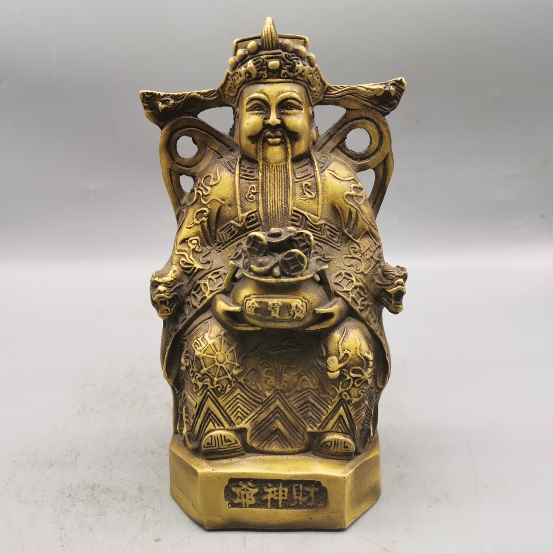 China's Pure Hand-carved Copper God of Wealth Buddha - Etsy