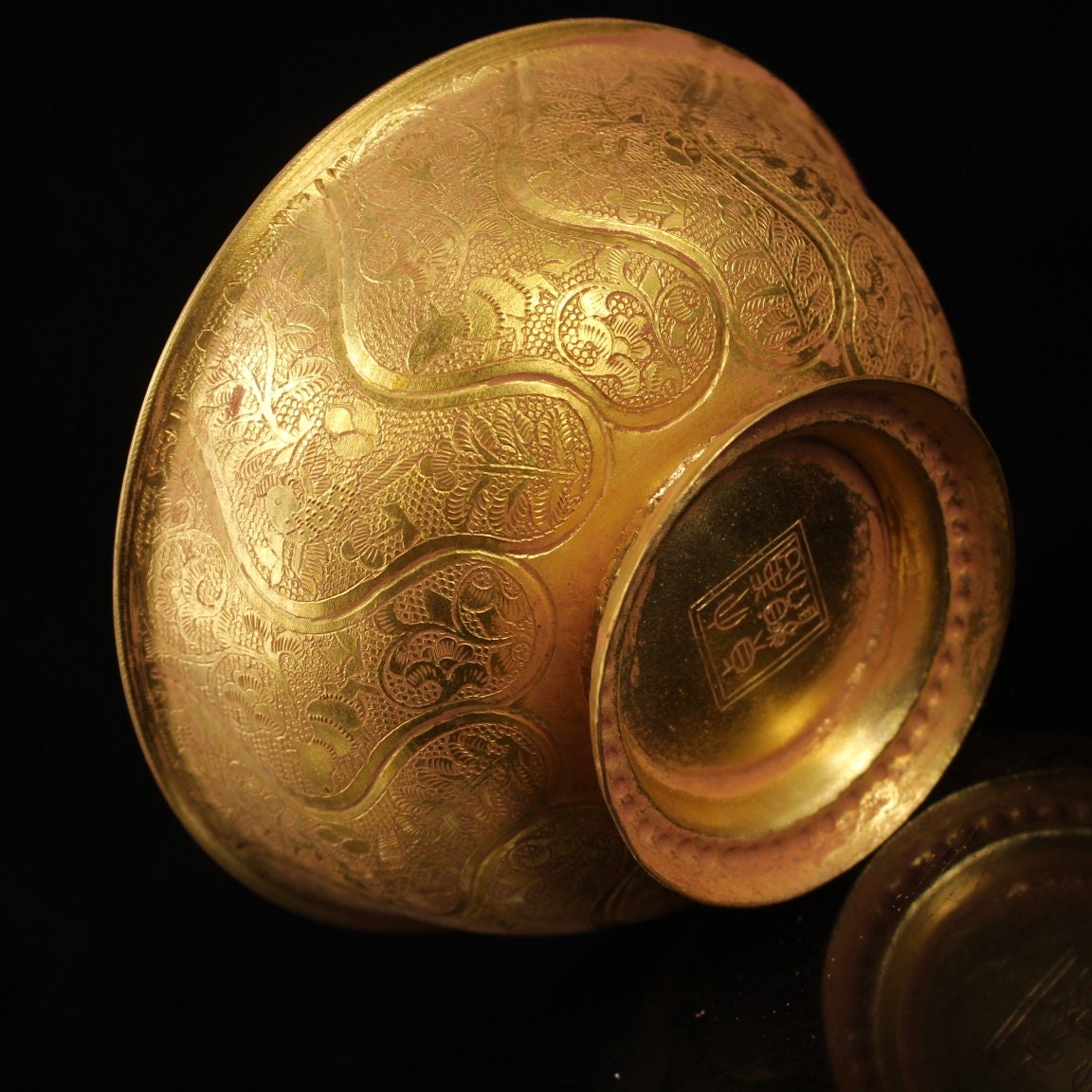 Chinesische antike Tang-Dynastie Bronze vergoldete Schale | Etsy