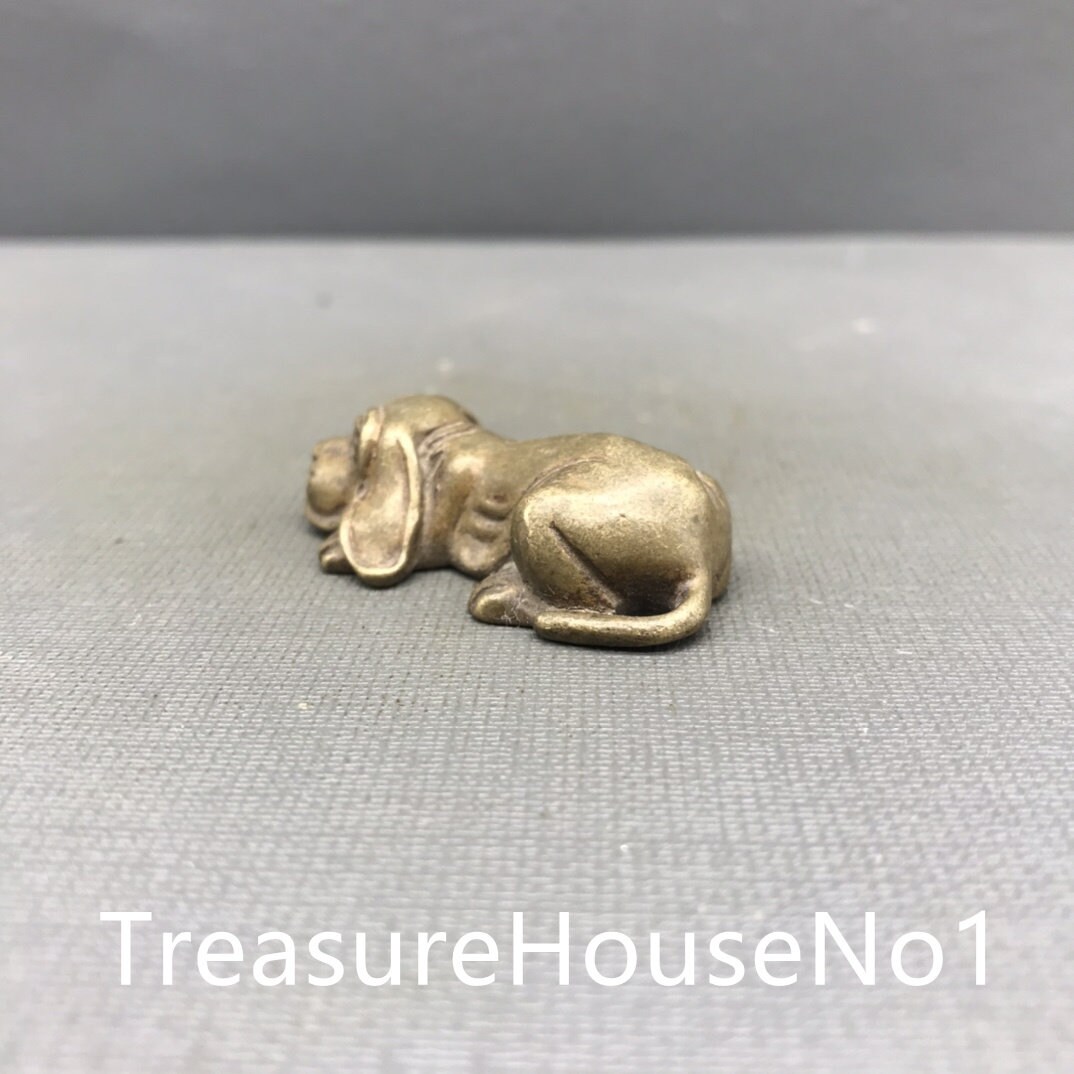 Chinese Antique Pure Copper Dog Statues Are Hand Carved and - Etsy