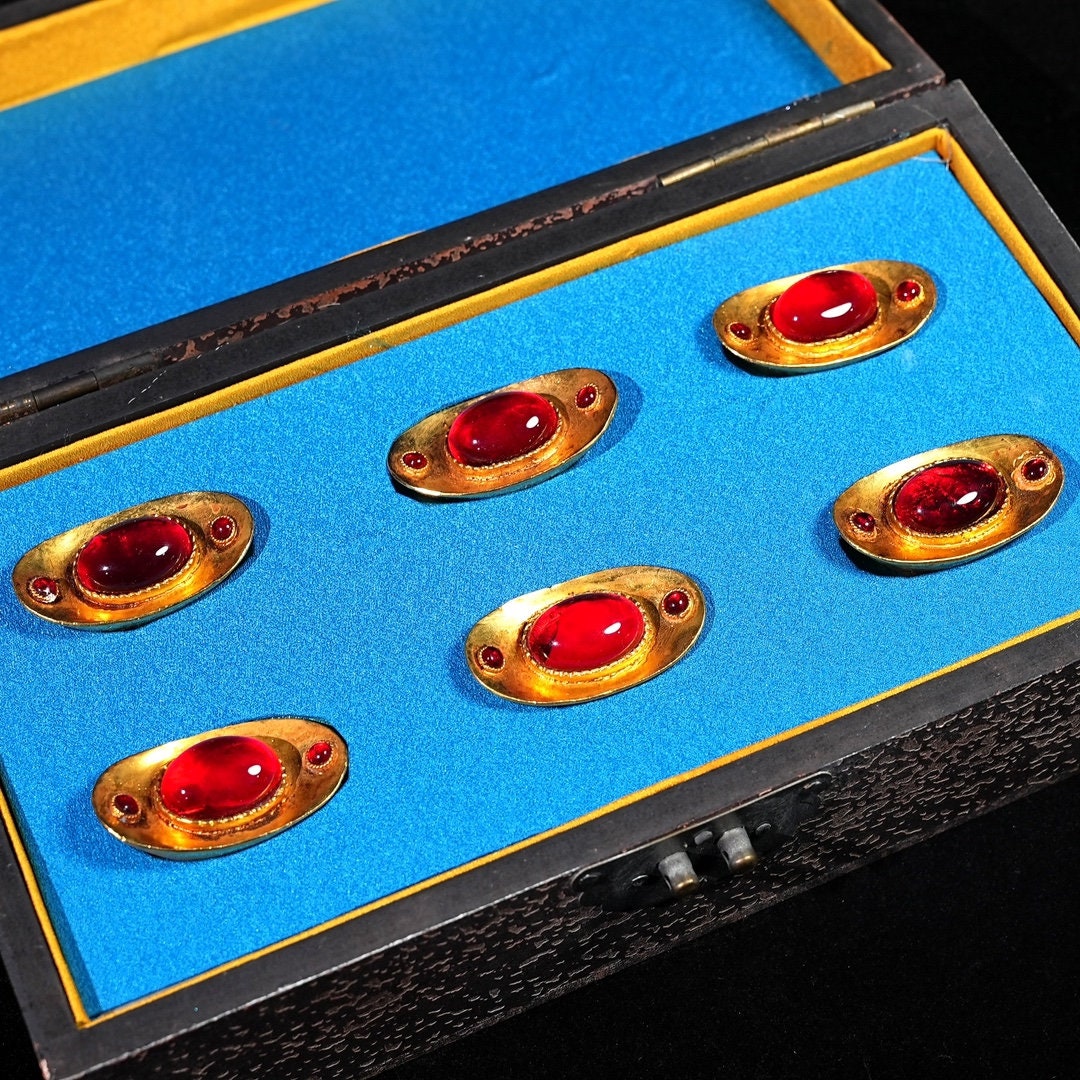 Chinese Statue Hand-carved Collection of Gems and Ingots, a Box of ...