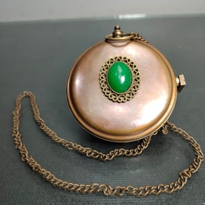 Chinese Antique Hand Carved Pure Copper Reflow Inlaid Compass Compass ...